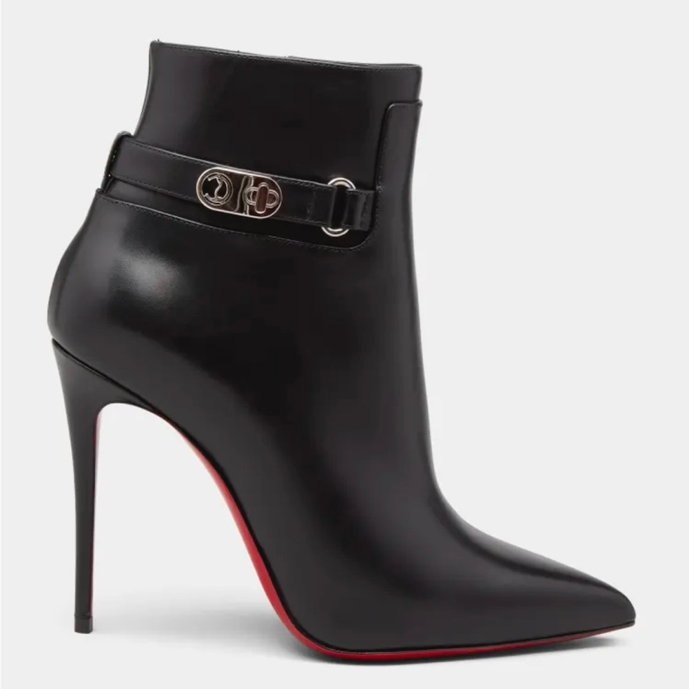 Christian Louboutin Lock So Kate 100 Leather Booties - Gem